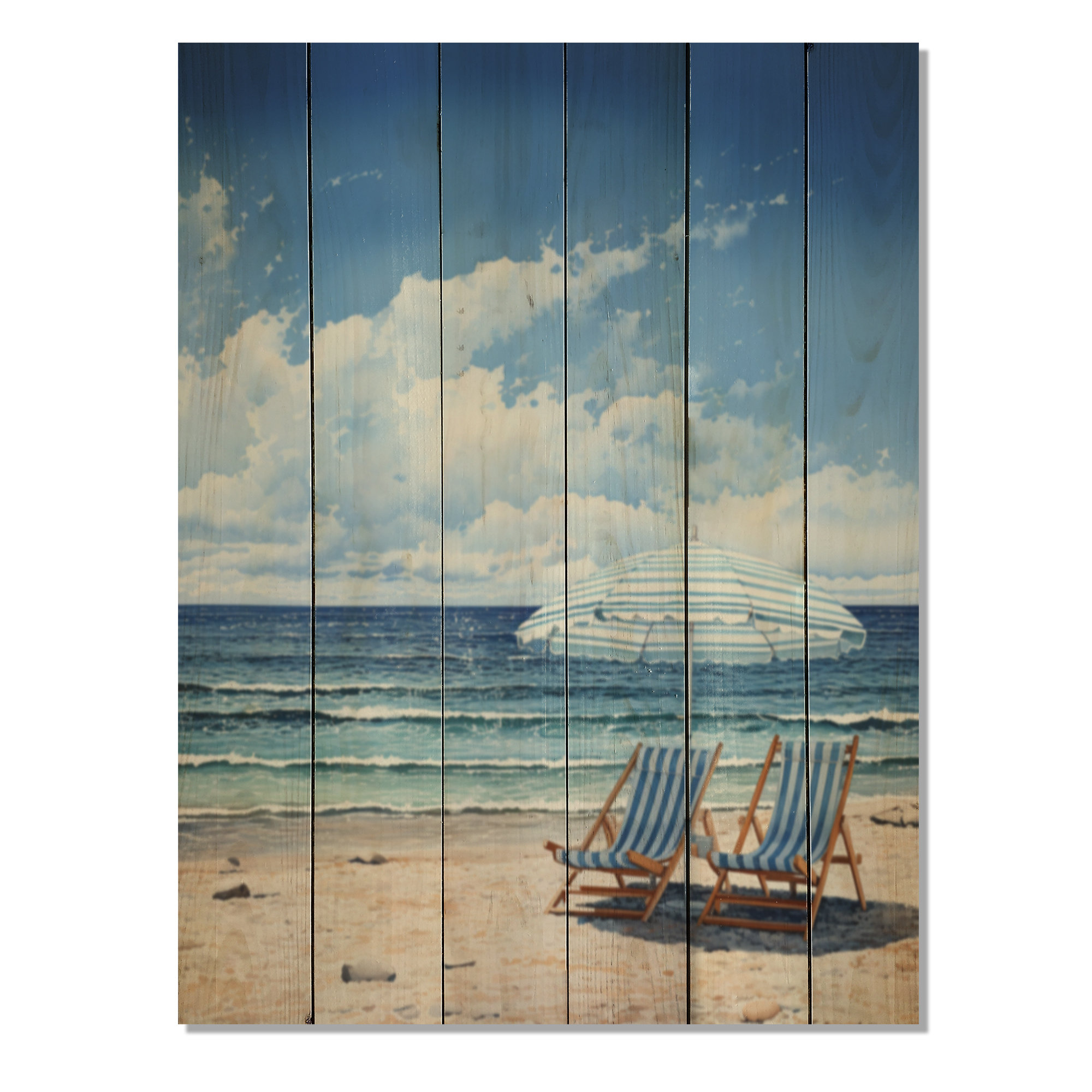 Dovecove Beach Sandy Escape Pointillism II On Wood Print - Wayfair Canada